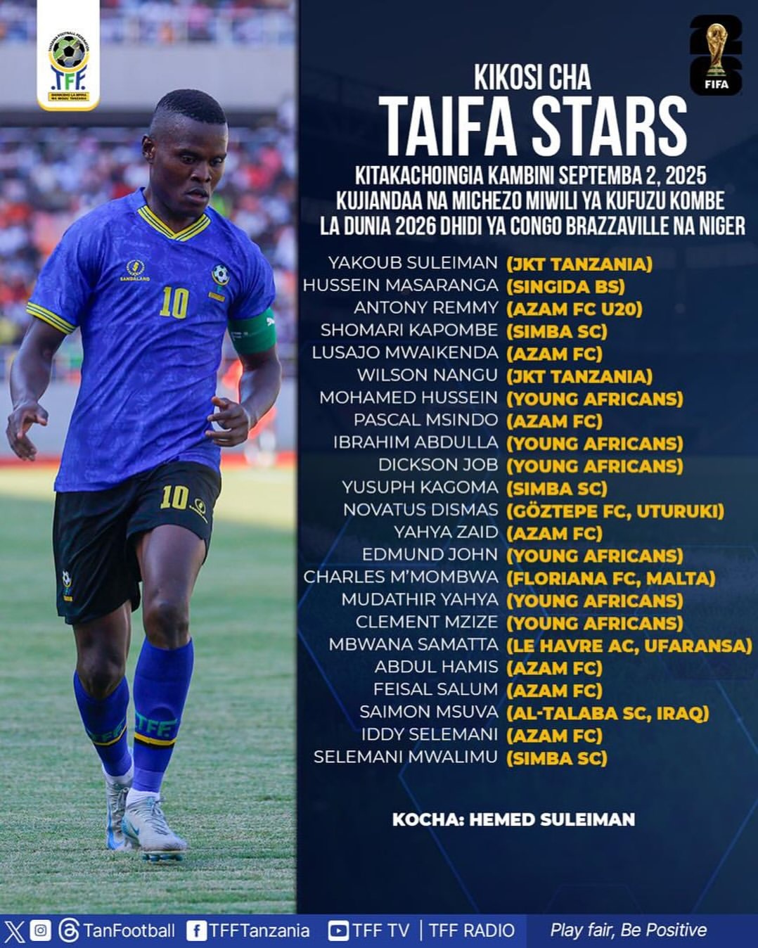 Hichi Hapa Kikosi Kipya Cha Taifa Stars Kufuzu Kombe la Dunia | UDAKU SPECIAL